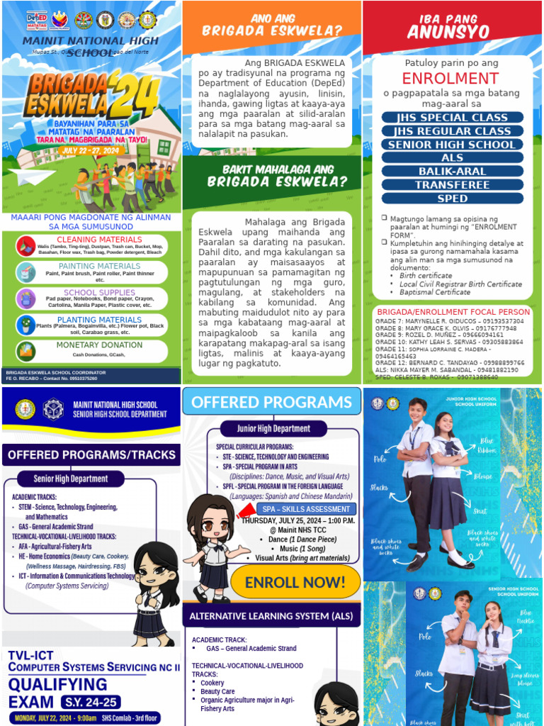 BROCHURE Brigada Eskwela 24 - Iprint Sa A4 Paper | PDF