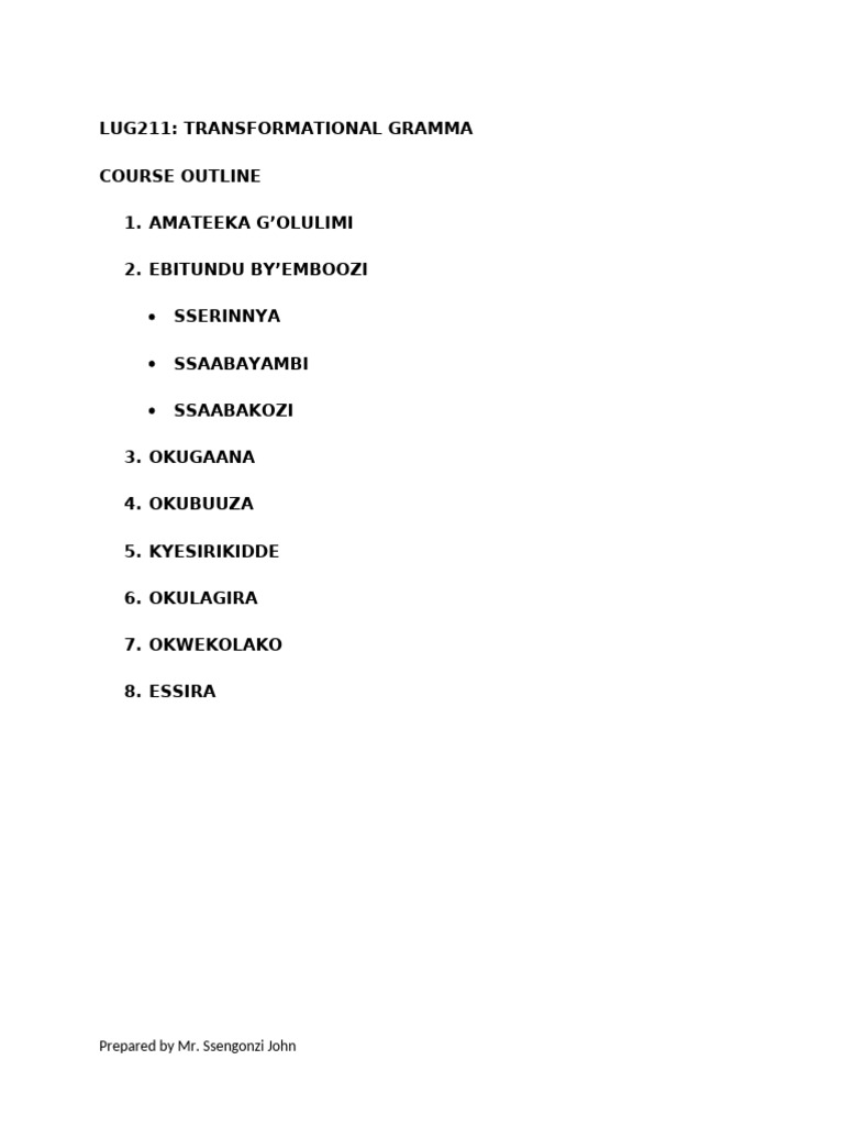 Transformational Grammar Notes | PDF | Learning | Semiotics