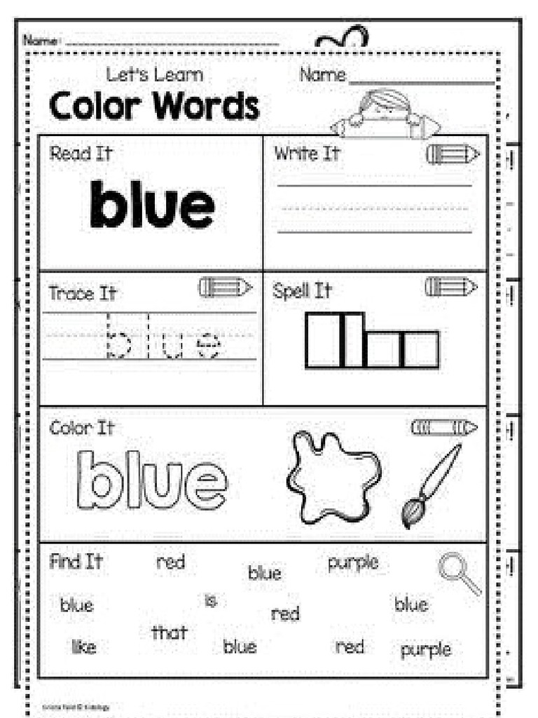 Colors Worksheet | PDF
