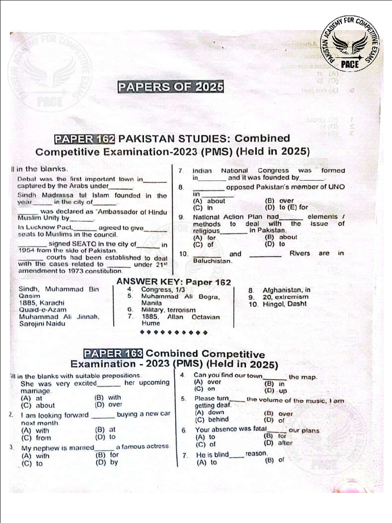 PPSC Past Papers 2025 Download Guide | PDF