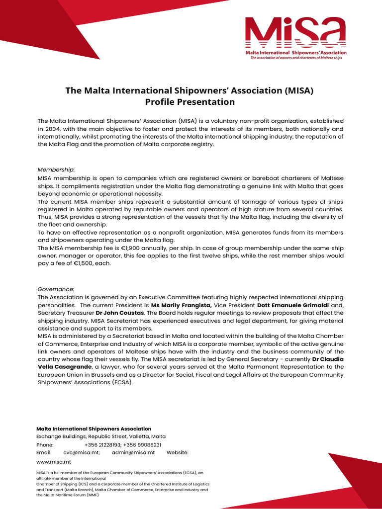 MISA Profile Presentation_updated Oct 2024 (1) | PDF | Malta | European ...