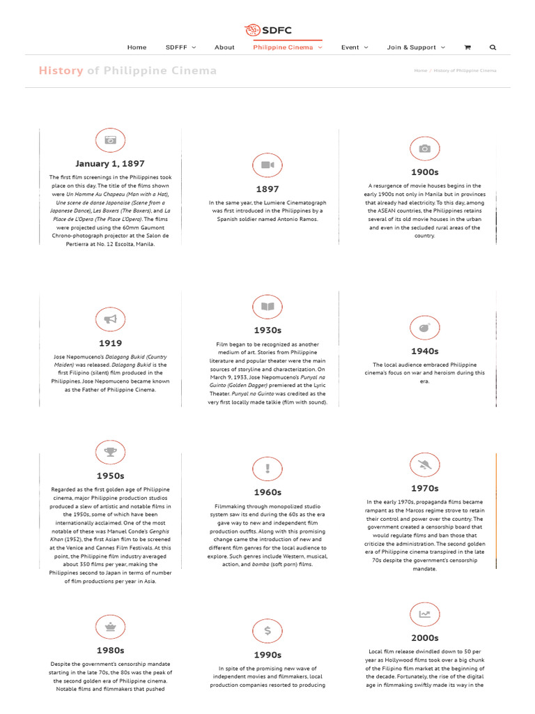 Evolution of Philippine Cinema History | PDF