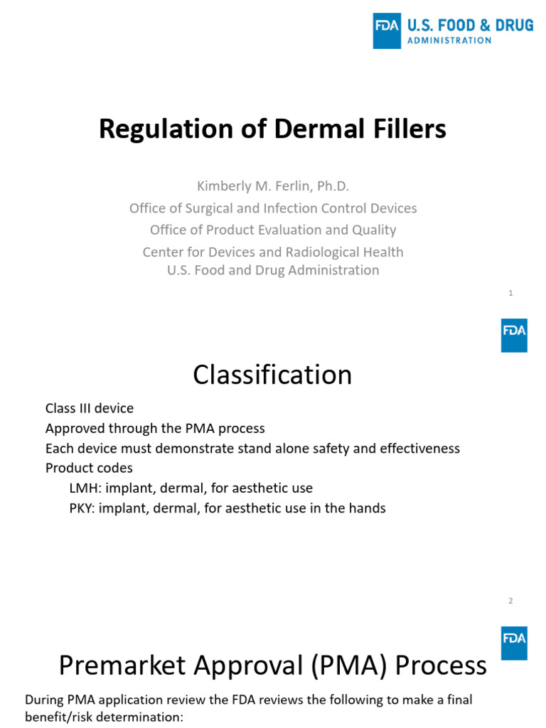 FDA Regulation of Dermal Fillers | PDF | Clinical Trial | Food And Drug ...