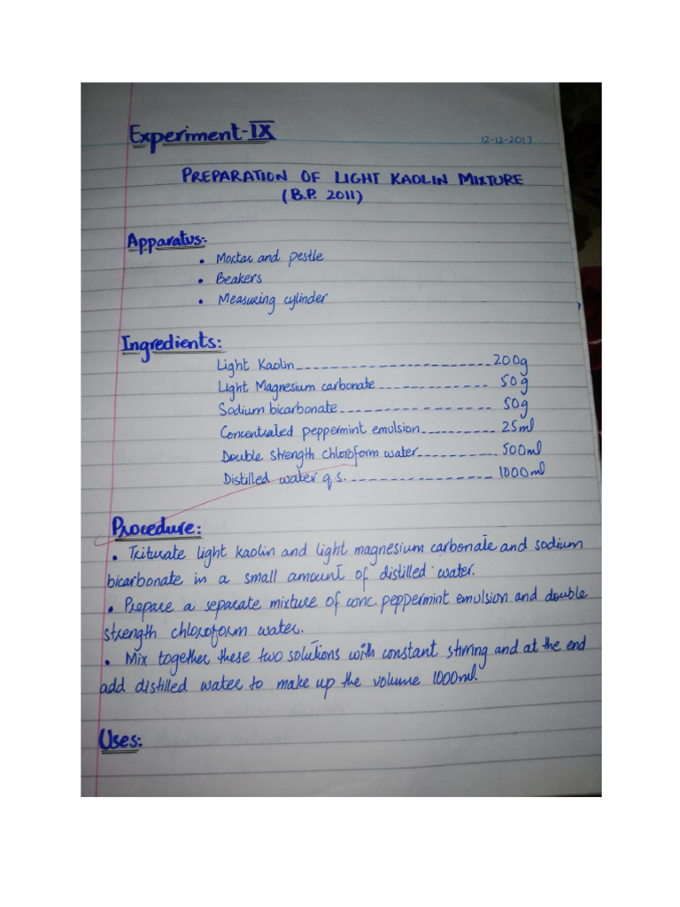 Kaolin Mixture and Salicylic Acid Lotion | PDF