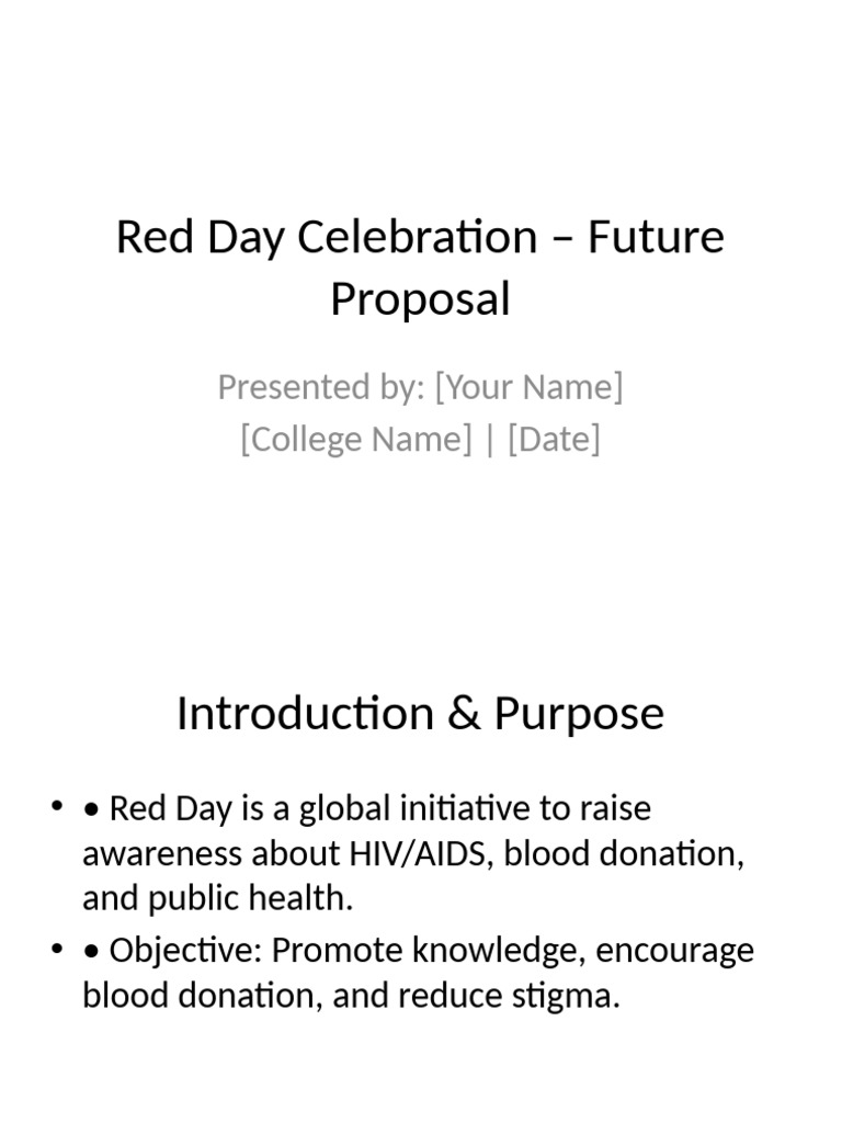 Red Day Future Proposal | PDF