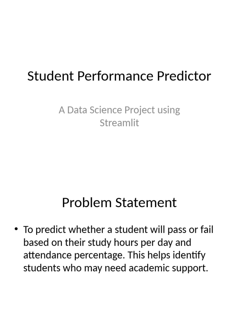 Student Performance Predictor | PDF
