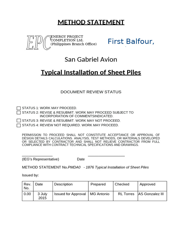 Ms-Typical Sheet Piling | PDF | Personal Protective Equipment | Safety
