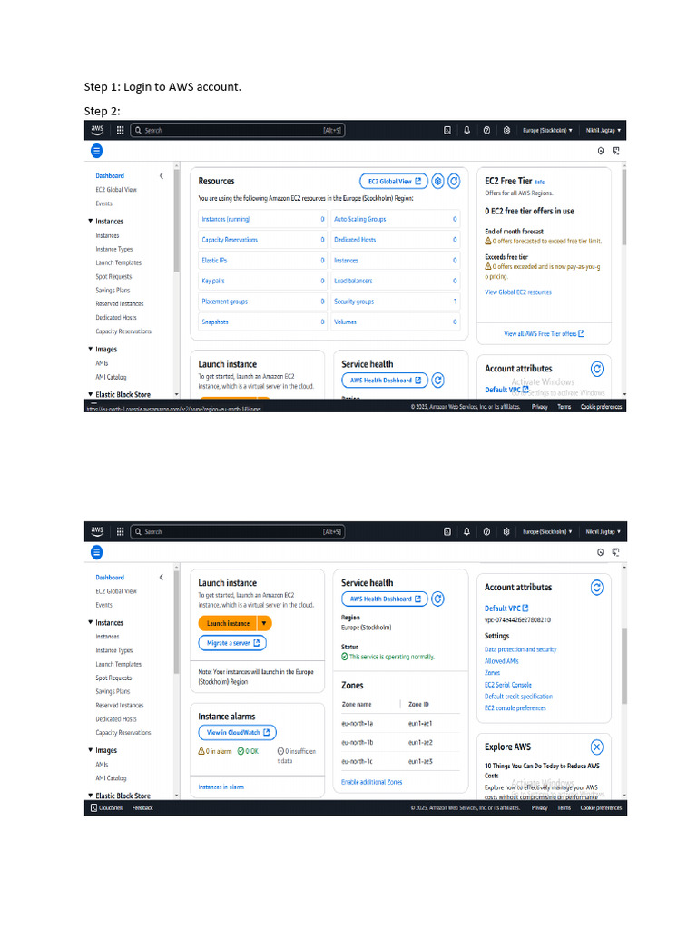 CC Practical 1 Screen Shots | PDF