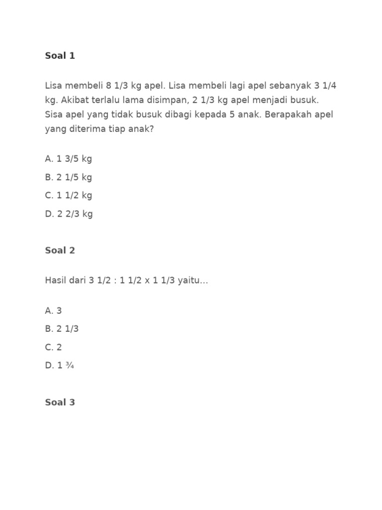 Soal 1 | PDF