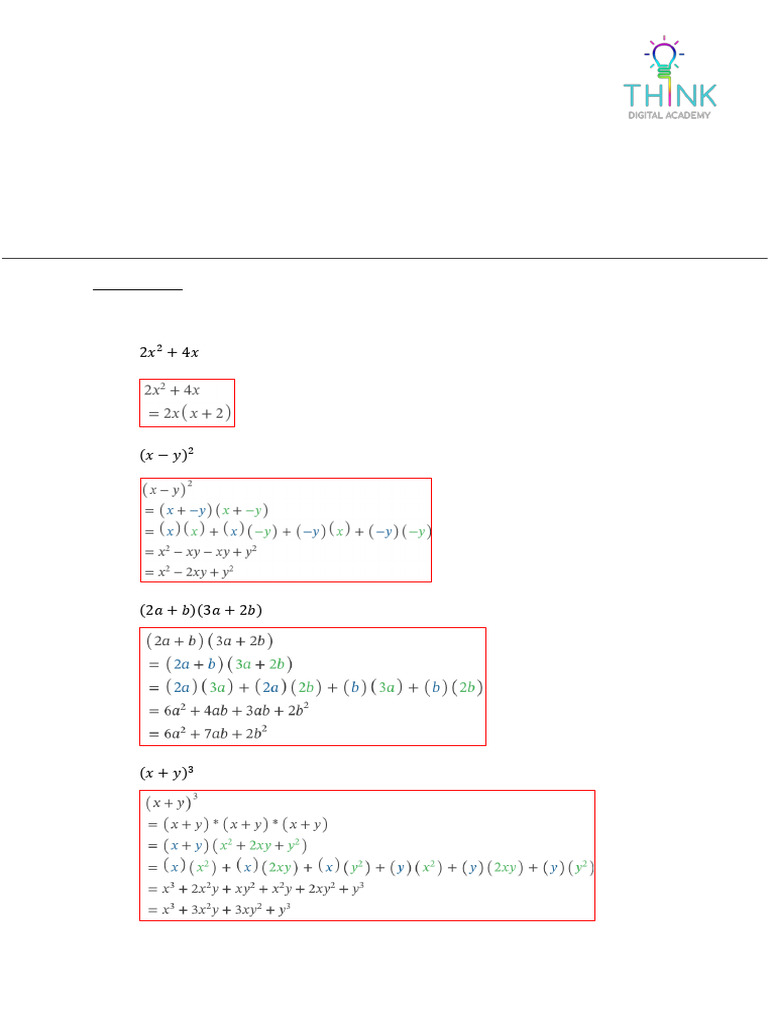 Grade 12 Algebra Exercises and Solutions | PDF | Mathematical Concepts ...