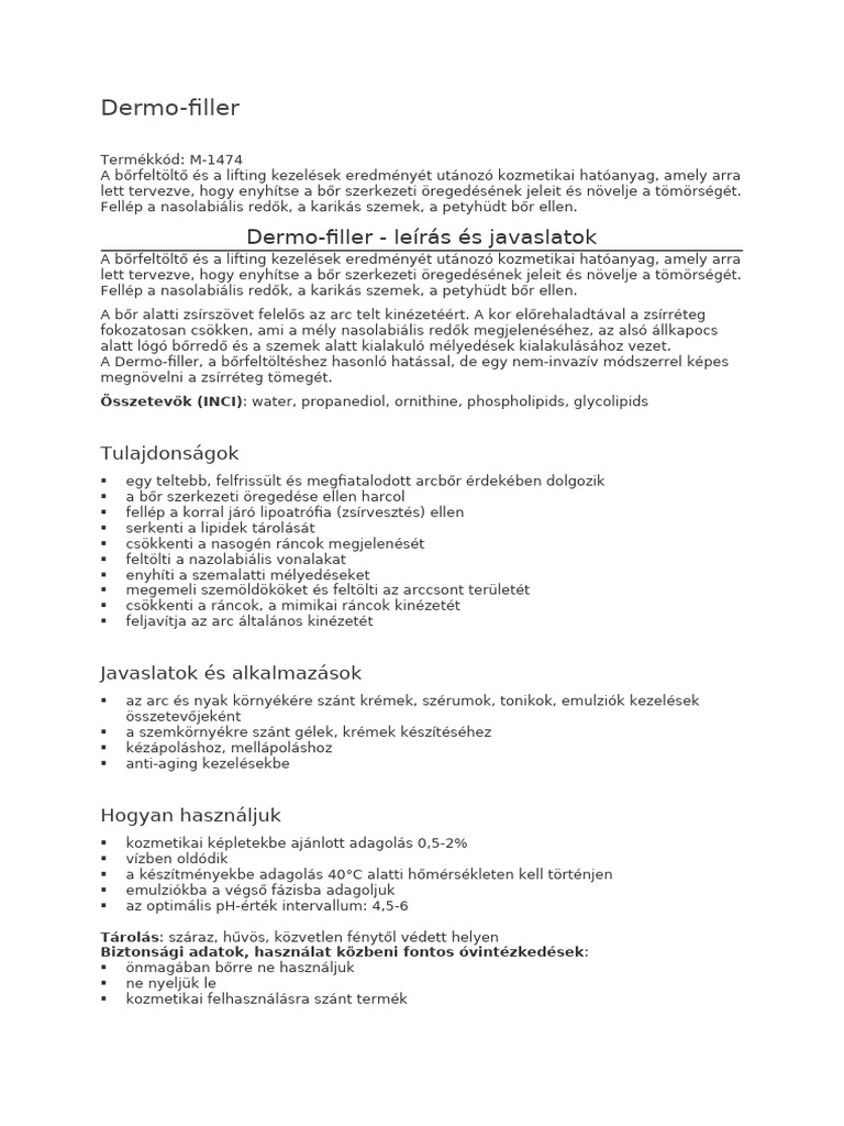 Dermo Filler | PDF