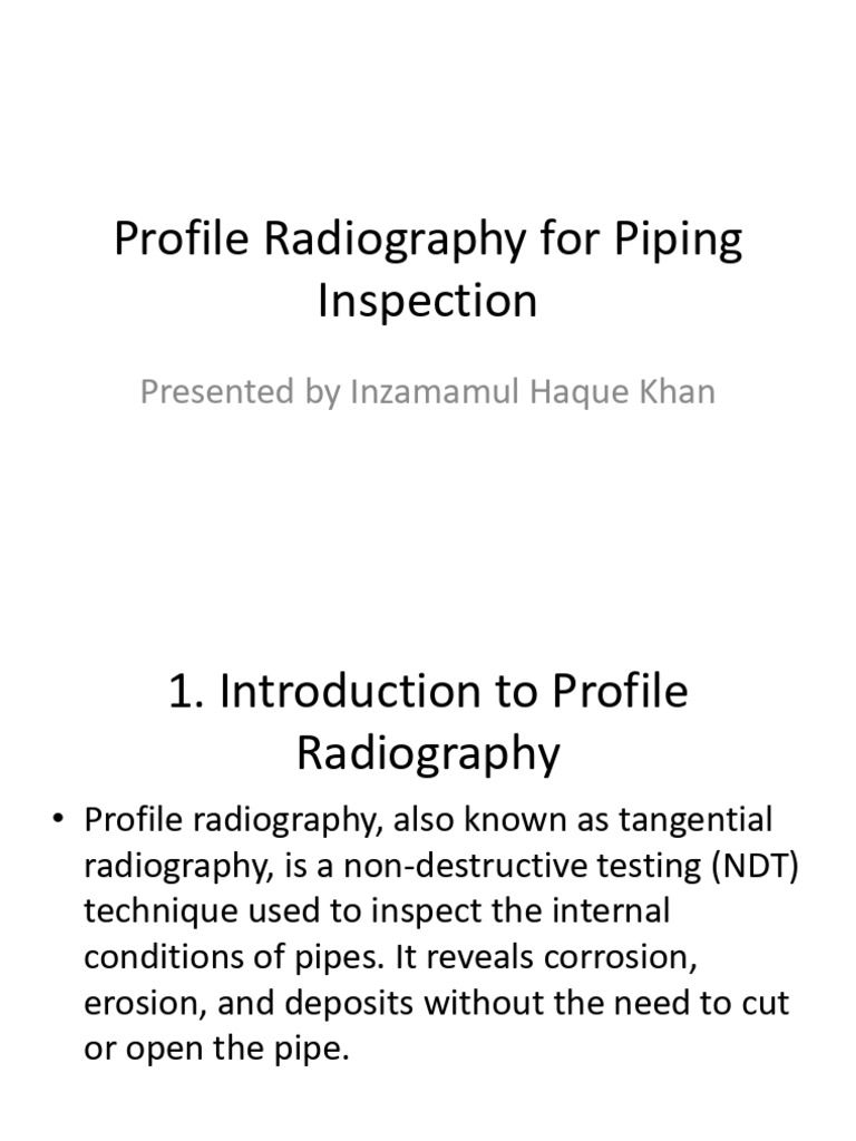 Profile Radiography For Piping Inspection | PDF | Radiography ...