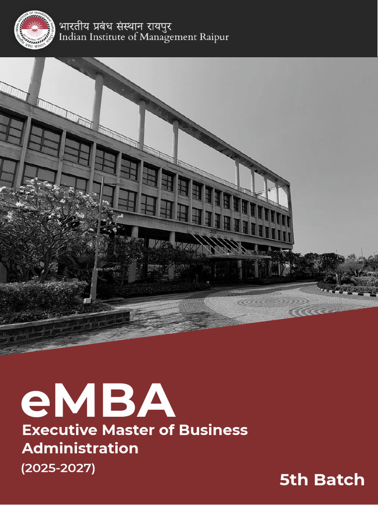 EPGP IIM Raipur Brochure Min | PDF | Master Of Business Administration ...