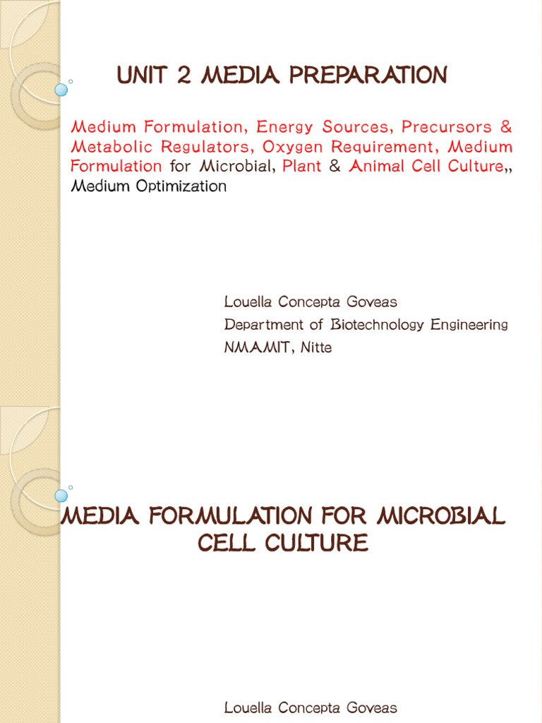 Medium For Microbial Cell Culture | PDF | Growth Medium | Chemistry