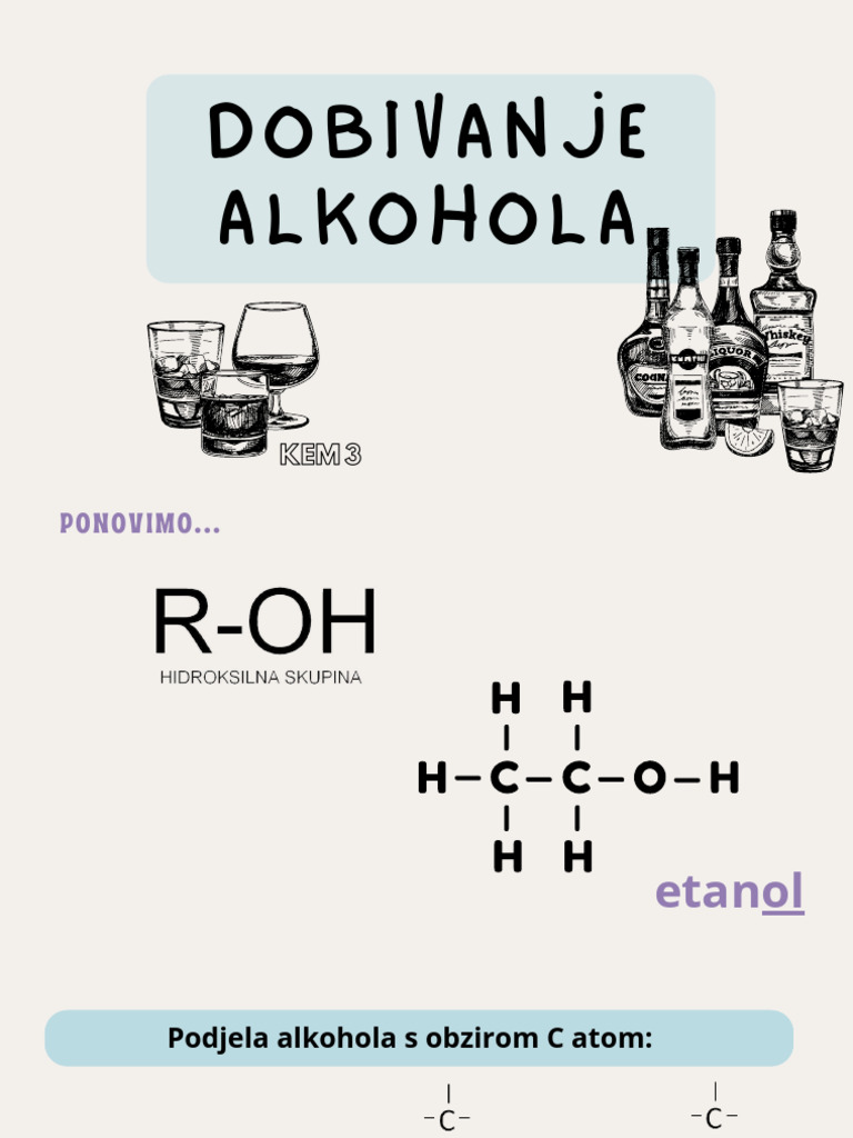 Dobivanje alkohola i njihova podjela | PDF