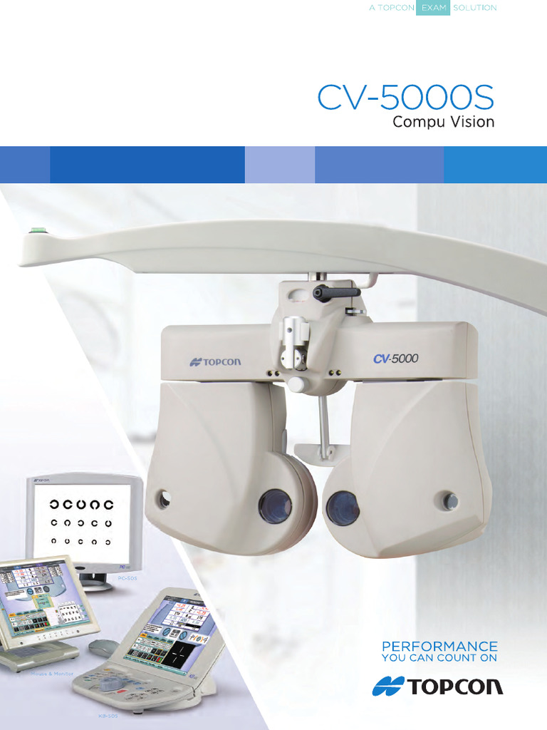 Topcon CV 5000S Automated Vision Tester BROCHURE | PDF