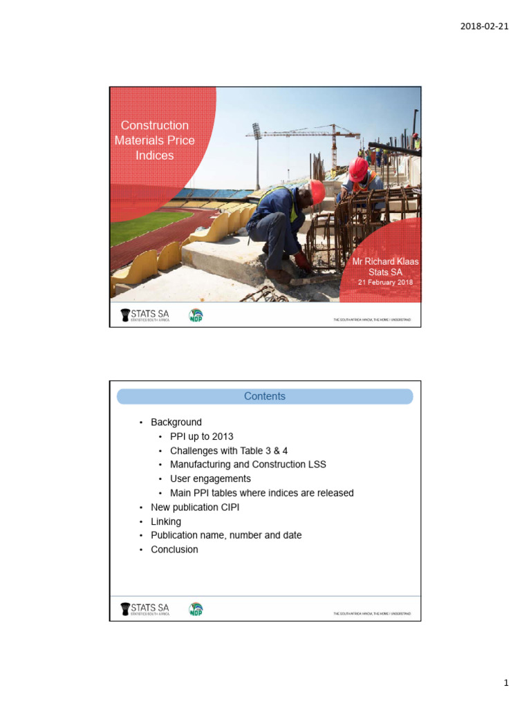 Construction Material Price Indices Presentation | PDF | Materials