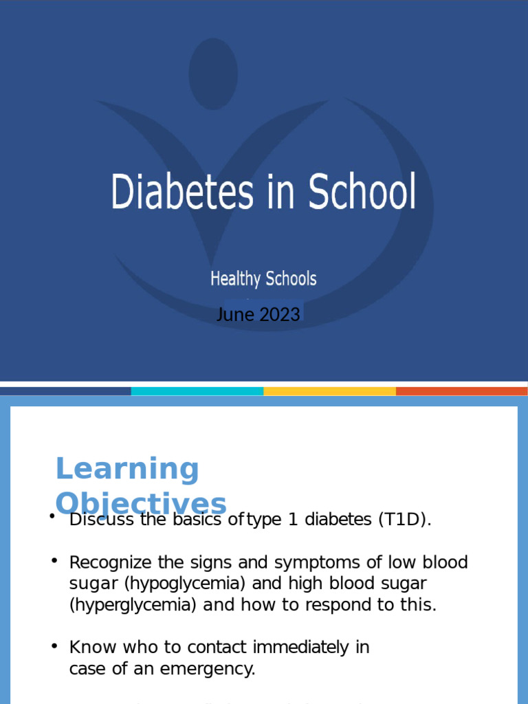 Diabetes in School Powerpoint Presentation | PDF | Hypoglycemia ...