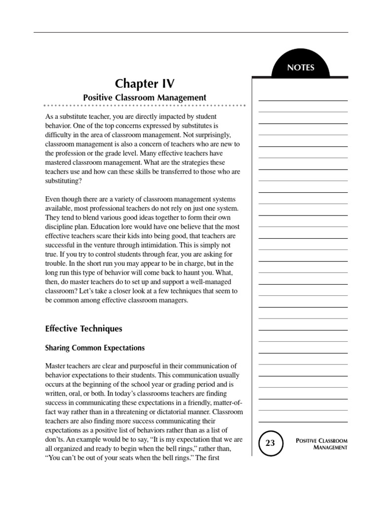 Positive Classroom Management | PDF | Classroom Management | Teachers