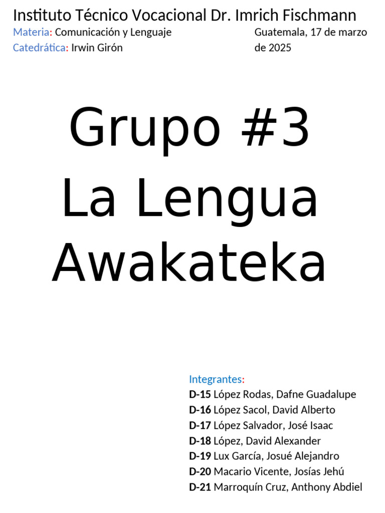 Cultura y Lengua del Pueblo Awakateko | PDF | Rituales | Tradiciones