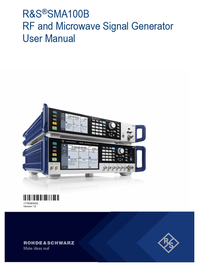 SMA100B UserManual en 12 | PDF | Modulation | Frequency Modulation