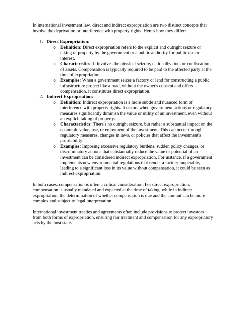 Understanding Indirect Expropriation | PDF | Investing | Property