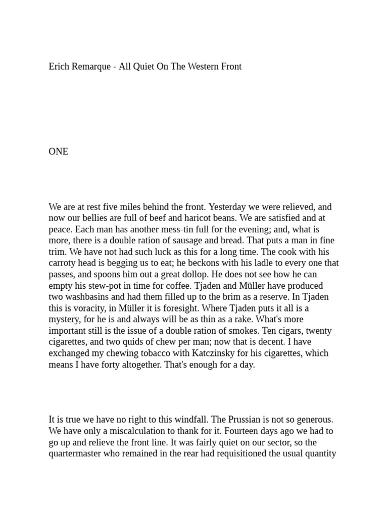 Vdoc - Pub All Quiet On The Western Front | PDF