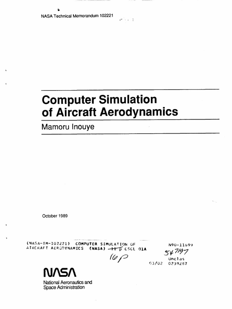 Computer Simulation of Aircraft Aerodynamics | PDF | Aerodynamics | Ames Research Center