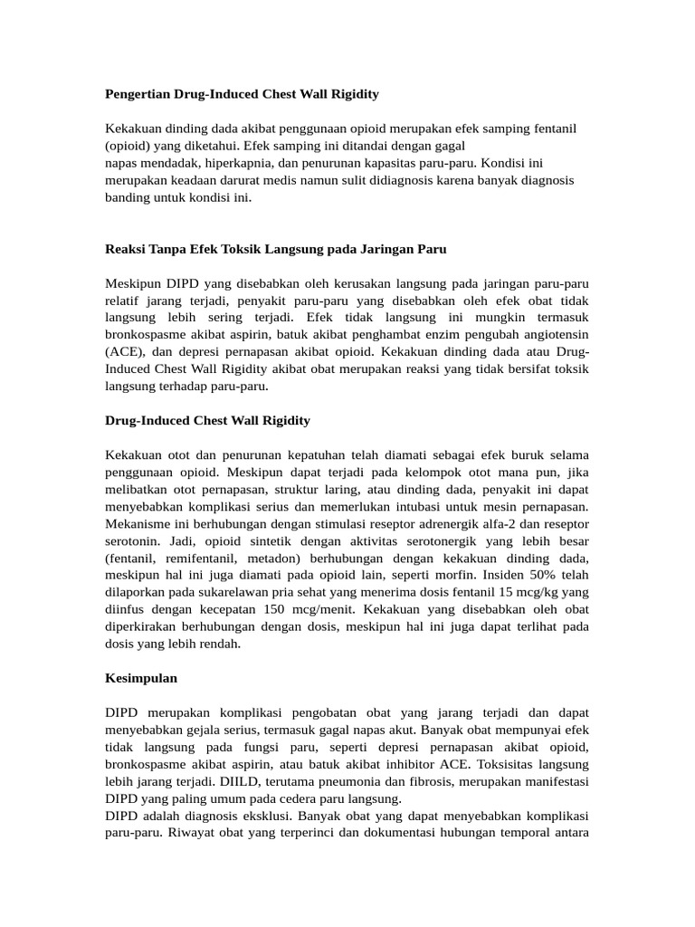Drug-Induced Chest Wall Rigidity | PDF