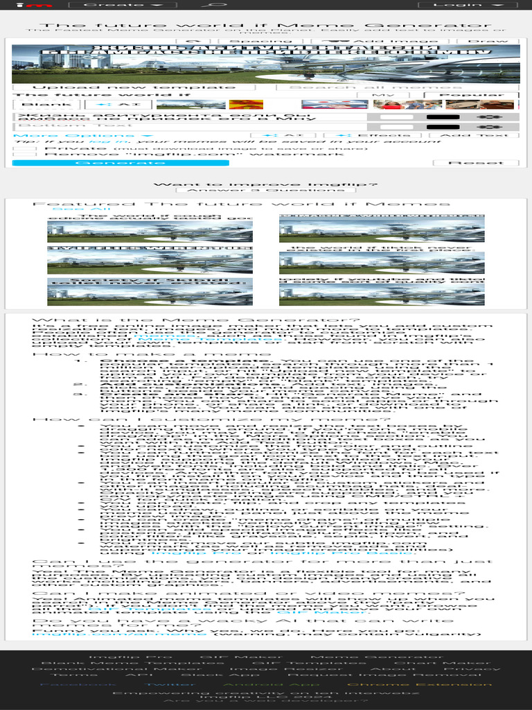 The Future World if Meme Generator - Imgflip | PDF | Software | Computing