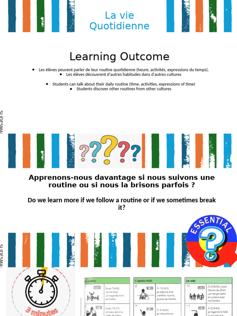 La Vie Quotidienne et ses Routines | PDF
