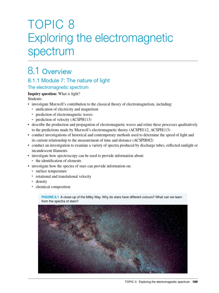 C 08 Exploring The Electromagnetic Spectrum | PDF | Electromagnetic Radiation | Electromagnetic ...