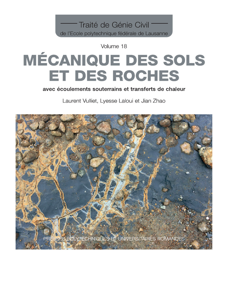 MÉCANIQUE DES SOLS ET DES ROCHES (TGC VOLUME 18) | PDF