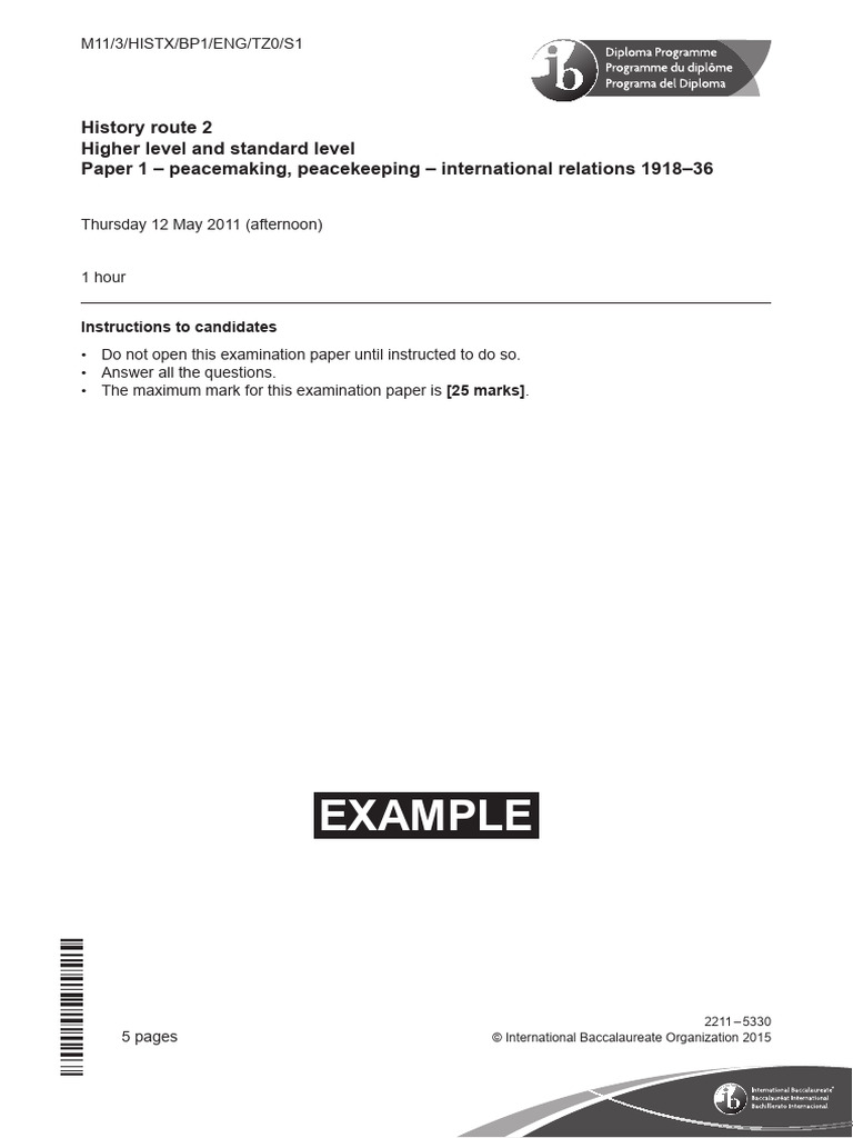 Exam Paper Style Samples - History | PDF | International Relations