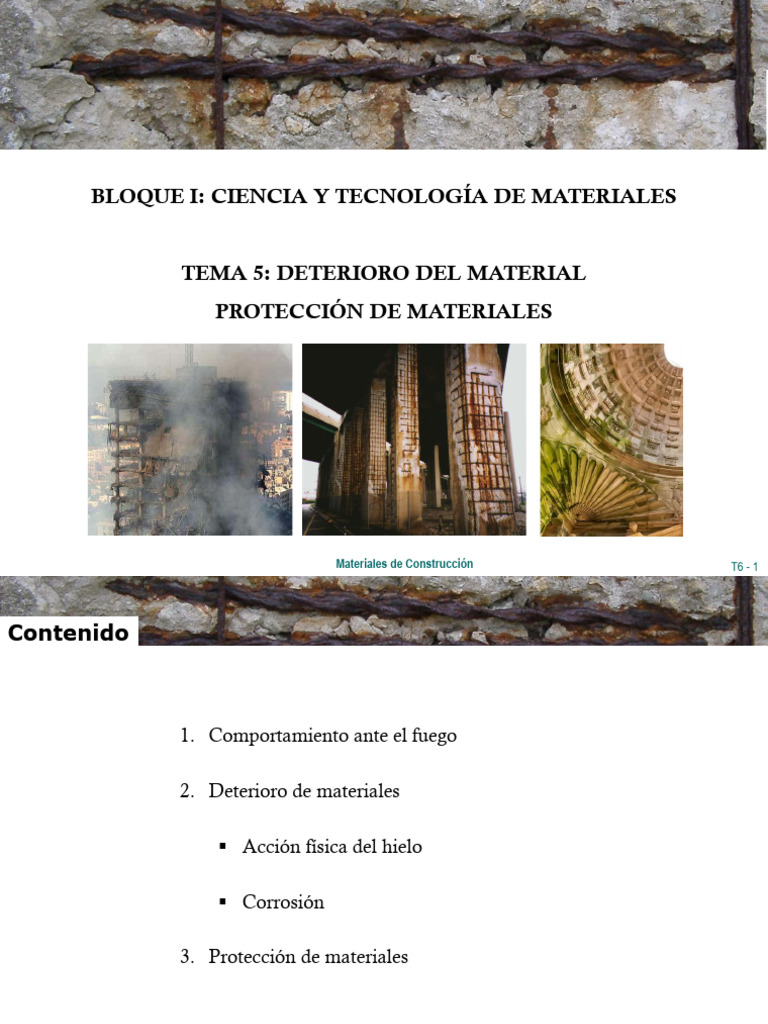Tema 5 Materiales | PDF | Corrosión | Electroquímica