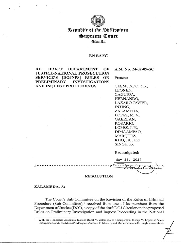 Change in Preliminary Investigation 2024 | PDF