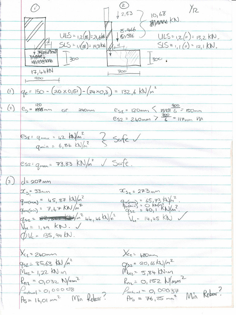 Eccentric Wall Foundation Design Example | PDF