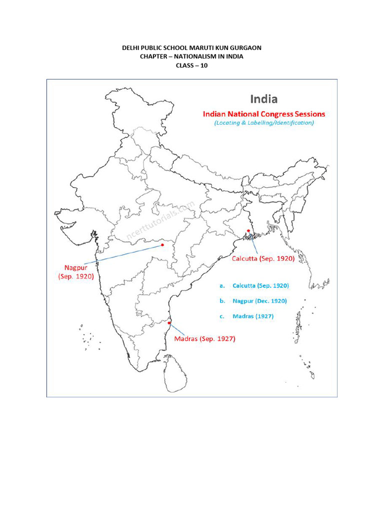 Class 10th History Map Pointing | PDF
