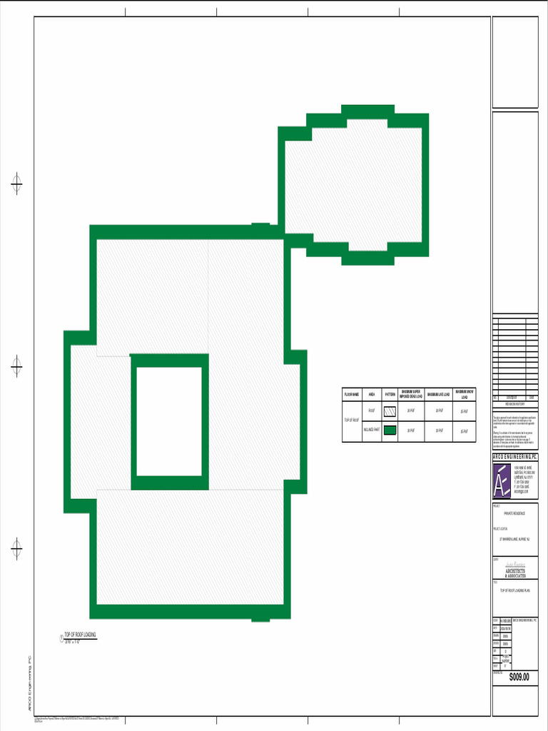 Top of Roof Floor Loading Plan | PDF