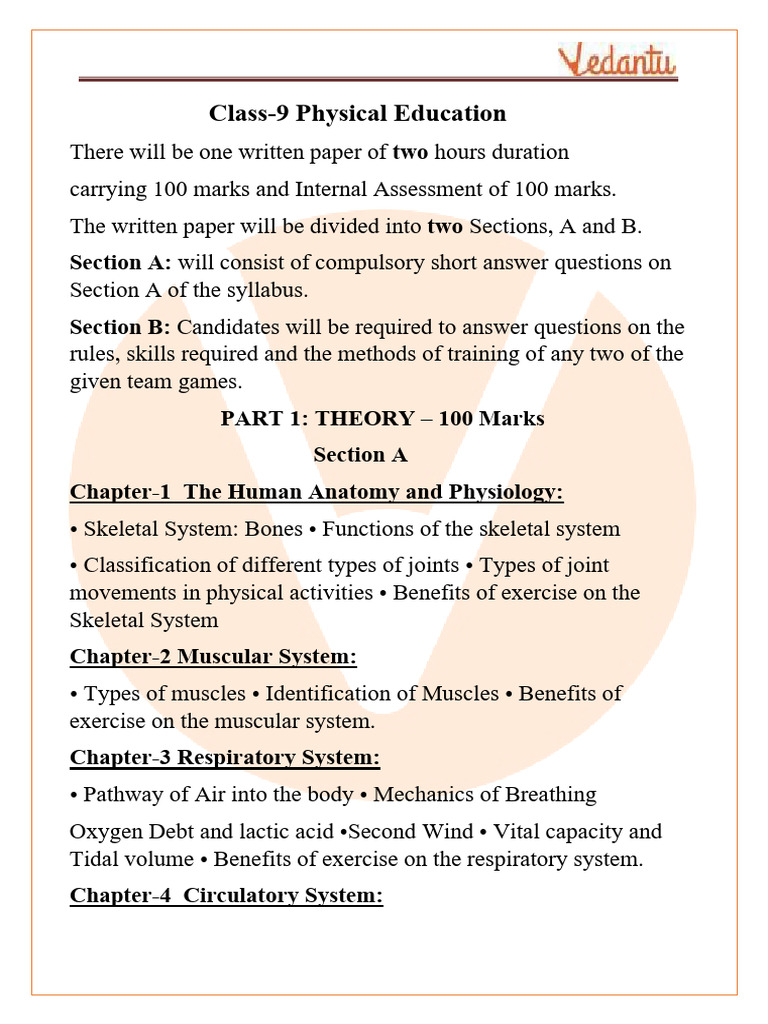 Icse Syllabus Class 9physical Educationn | PDF | Skeletal Muscle | Asana
