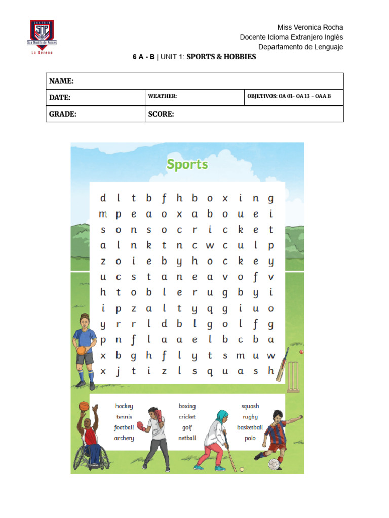 Unidad 1: Deportes y Pasatiempos | PDF