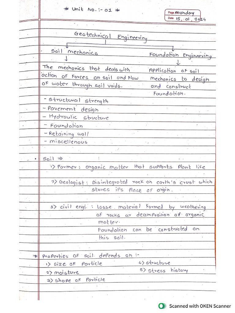 Geotechnical Unit 01? | PDF