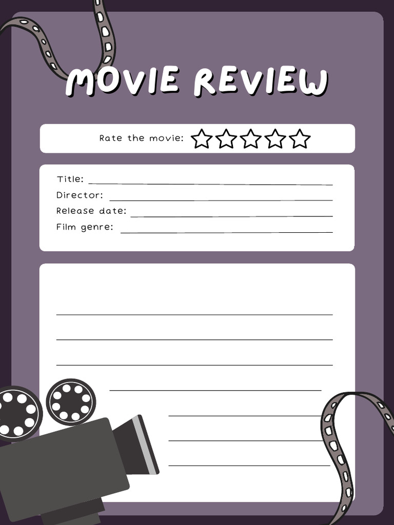 Movie Review Worksheet | PDF