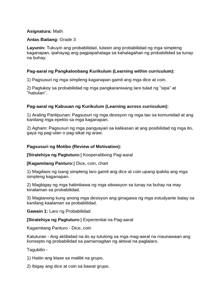 Lesson Plan | PDF