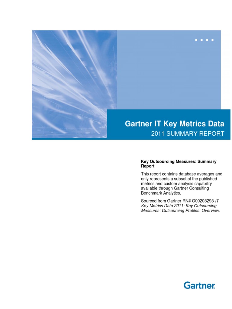 Gartner IT Key Metrics Data: 2011 Summary Report | PDF | Benchmarking ...