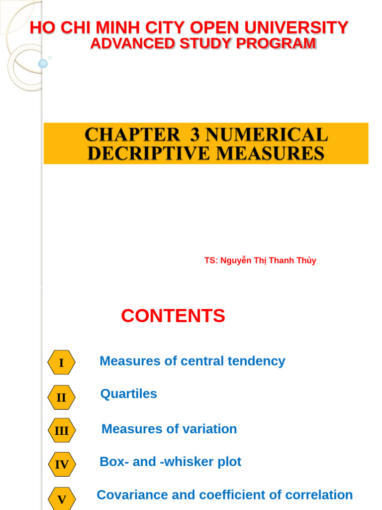Week 3 Chapter 3 Numerical Decriptive Measures | PDF | Mean | Coefficient Of Variation