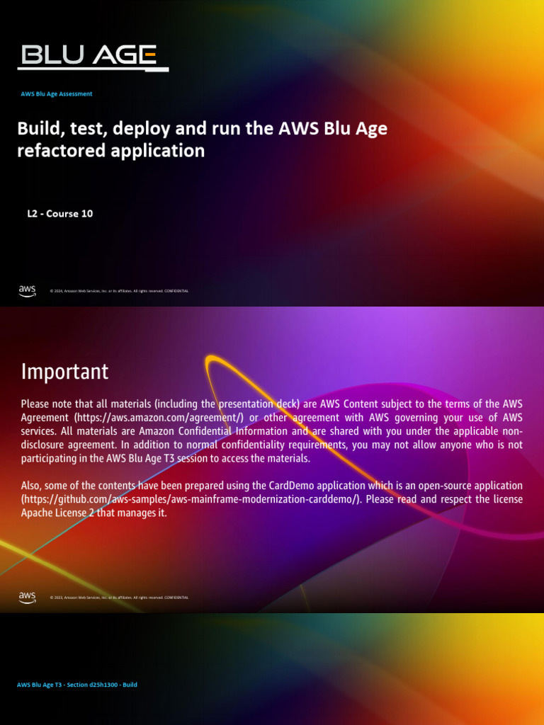c10 Build Test Deploy and Run The Aws Blu Age Refactored Application ...