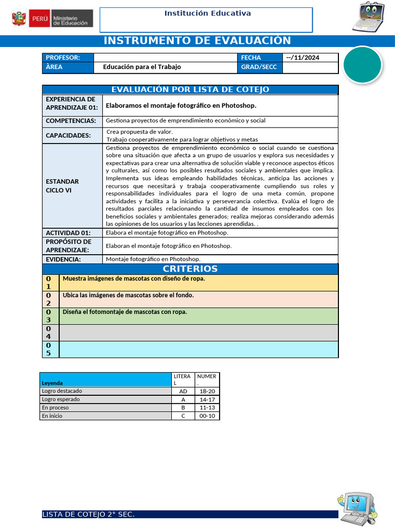 2º LC ACT 1 EPT EDA 8 | PDF | Evaluación | Iniciativa empresarial