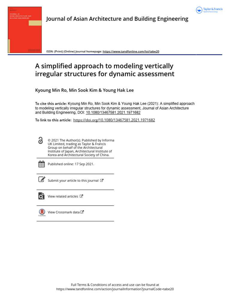 Simplified Modeling for Irregular Structures | PDF | Earthquake ...