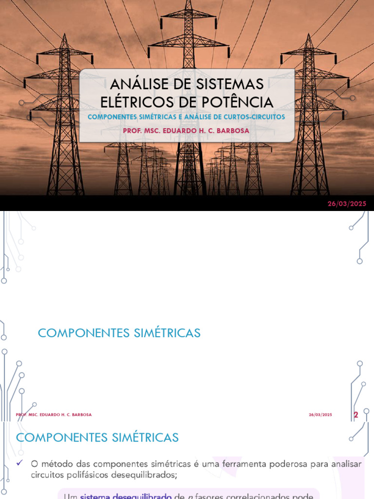 Aula 04 - Componentes Simétricas | PDF